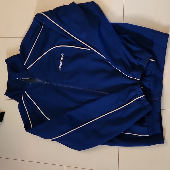 Reebok | Jackets & Coats | Reebok Mens Med Jacket Medium Blue And White ...